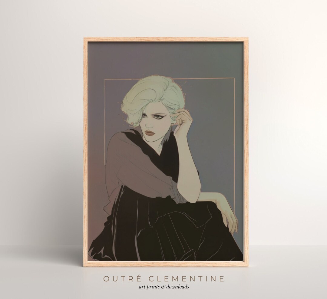 80's 90's Glamour | Digital Poster Art, PRINTABLE, 300dpi, Fashion ...