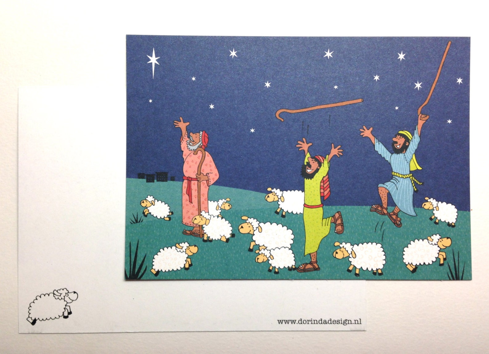 Christmas Postcard Shepherds - Etsy