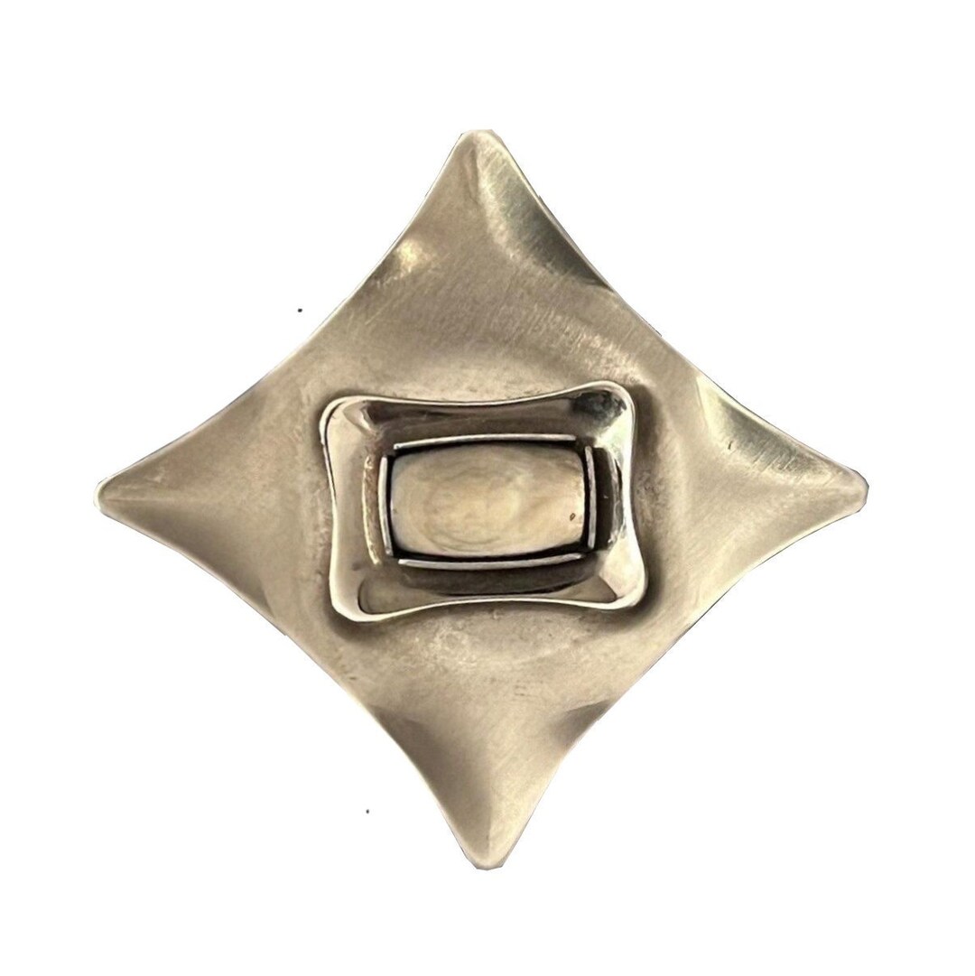 1960s Double RHOMBUS Shape Silver Metal Pin Modernist Brooch - Etsy