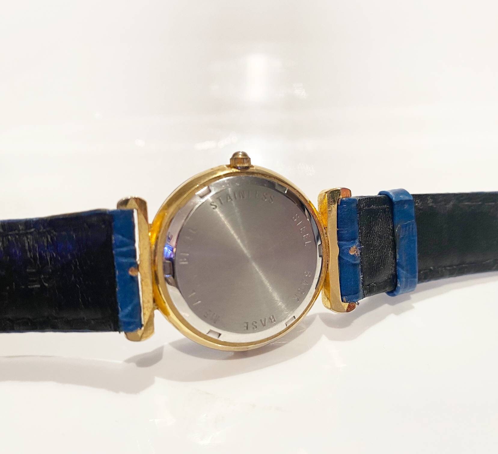 1980s Christian Dior Blue Stone Dial Quartz Watch - Etsy