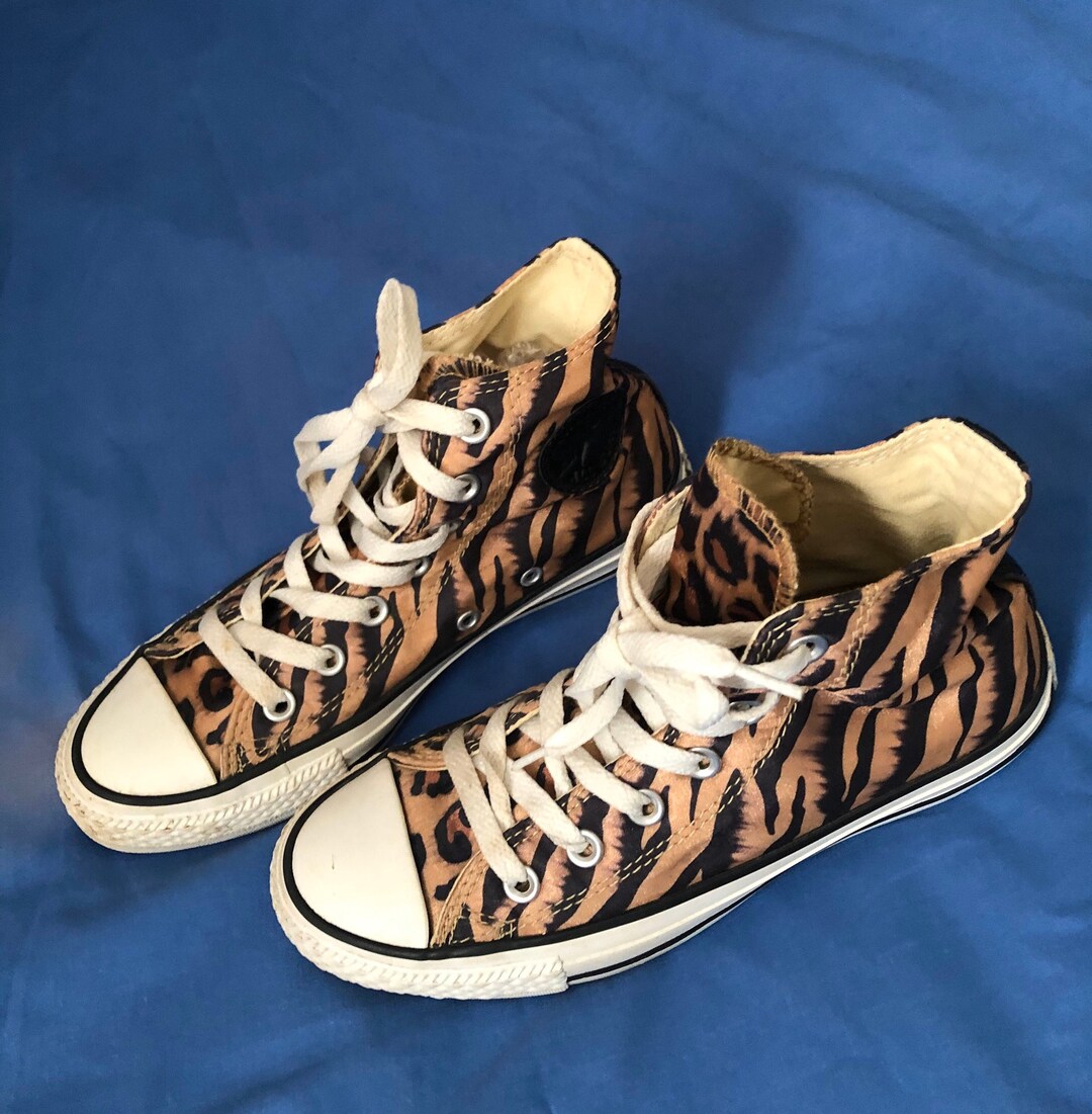 2000s Converse All Star Animal Print Satin Sneakers - Etsy