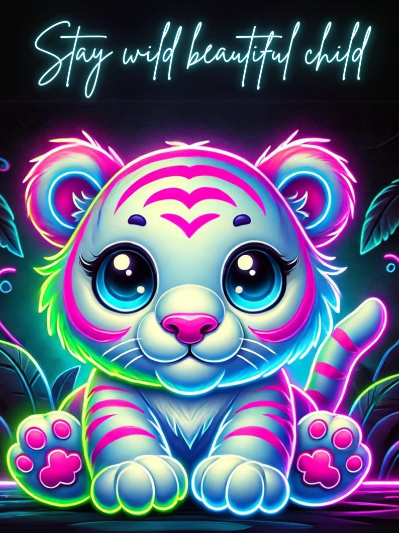Katy Perry Stay Wild Beautiful Child Wonder 143 Lyrics Art Neon Nursery ...