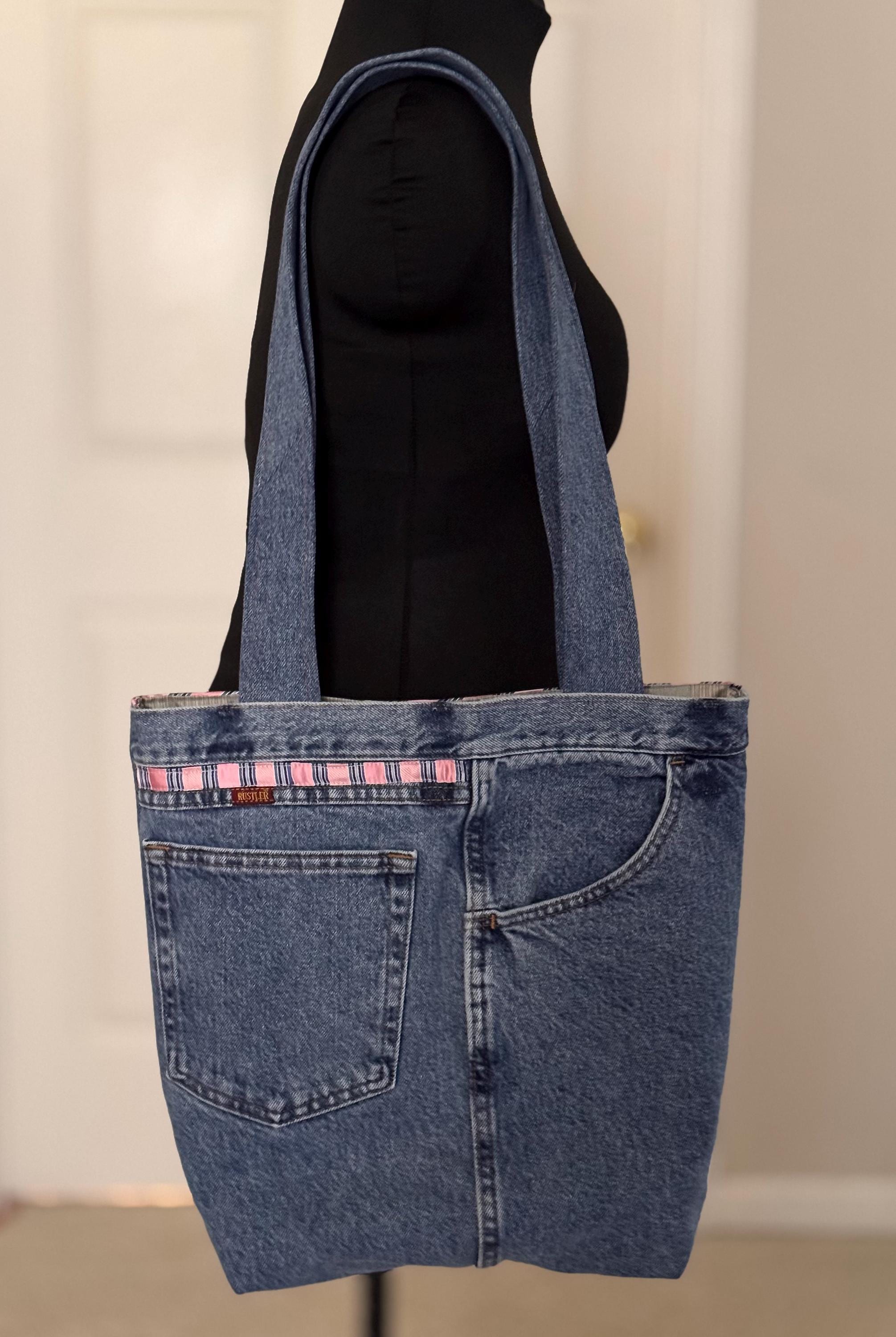 Memory Keepsake: Custom Blue Jean Tote Bag Made From Your Blue Jeans - Etsy