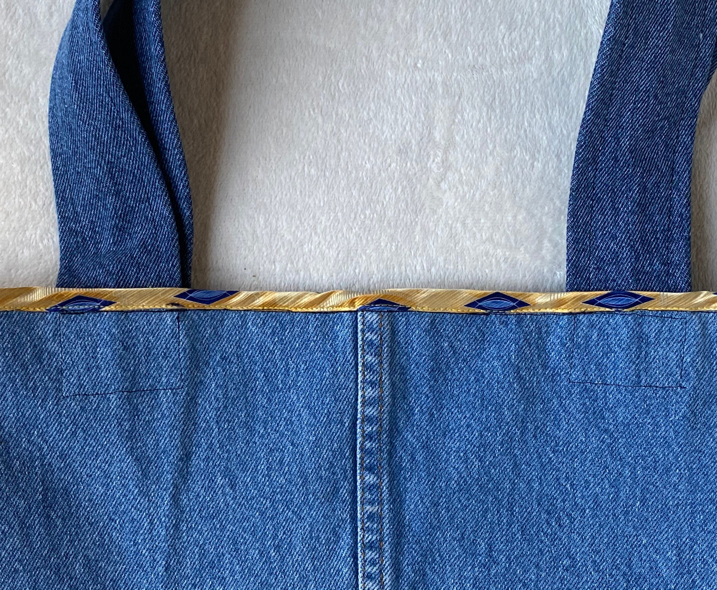 Custom: Blue Jean Tote Bag - Memory Keepsake Upcycled From Blue Jeans ...