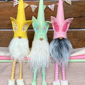 Easter Bunny Spring Gnome Nisse 9 Inch Peony Pink Hat - Etsy