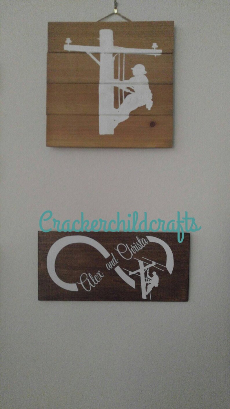 Lineman Infinity Sign Lineman Signs Lineman Decor | Etsy