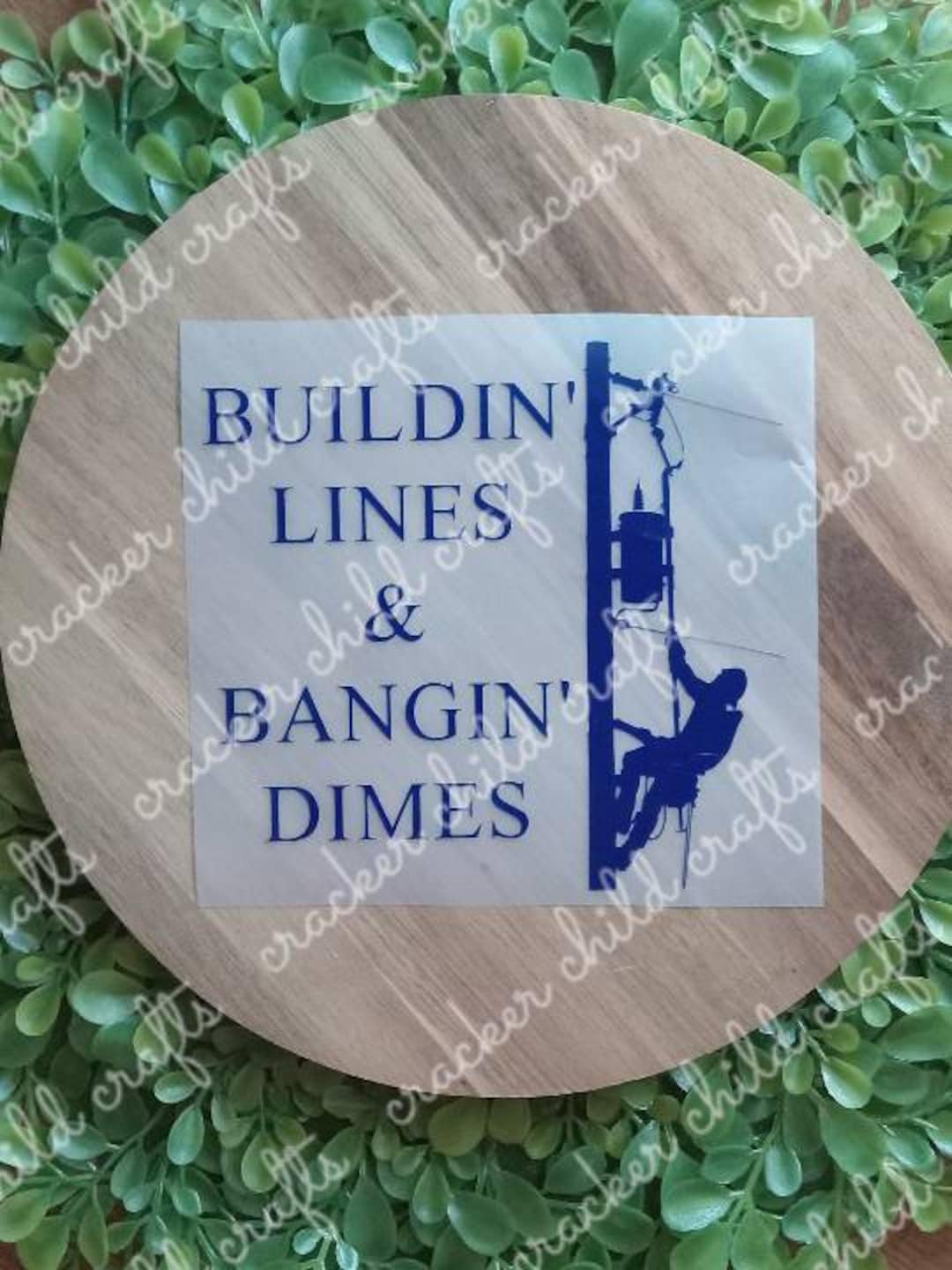 Buildin Lines and Bangin Dimes Lineman Decal-lineman-power Lineman ...