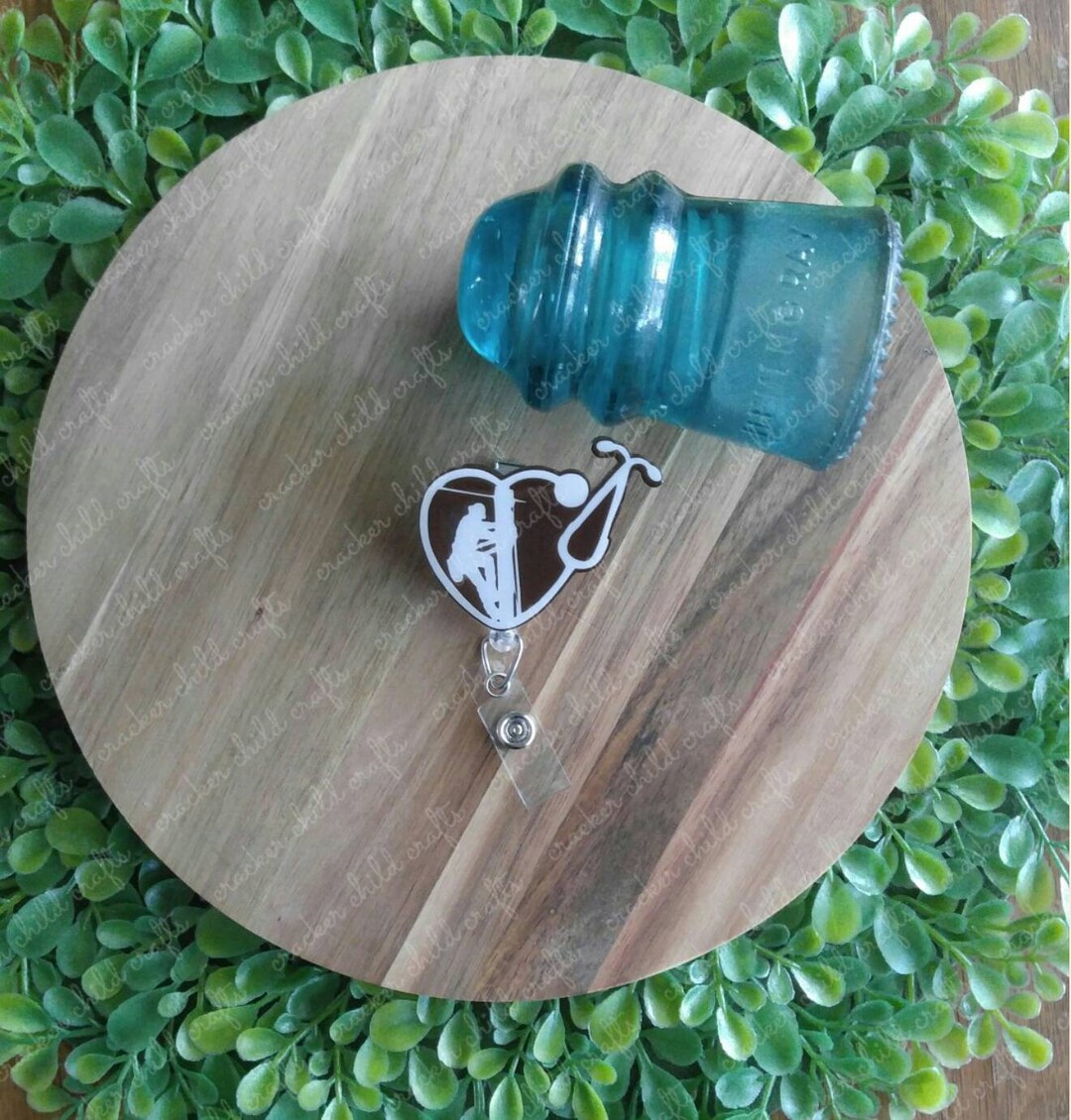 Lineman Heart Stethoscope Style 2 Badge - Etsy