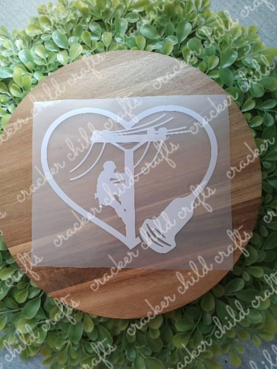 Ultrasound Probe Lineman Heart Decal-lineman's Wife-linewife-linewife ...