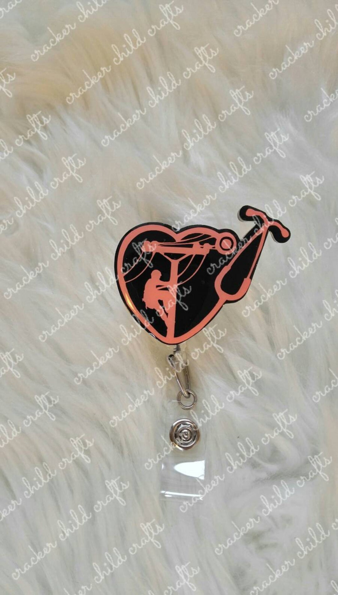 Lineman Stethoscope Heart Style 3 Badge - Etsy