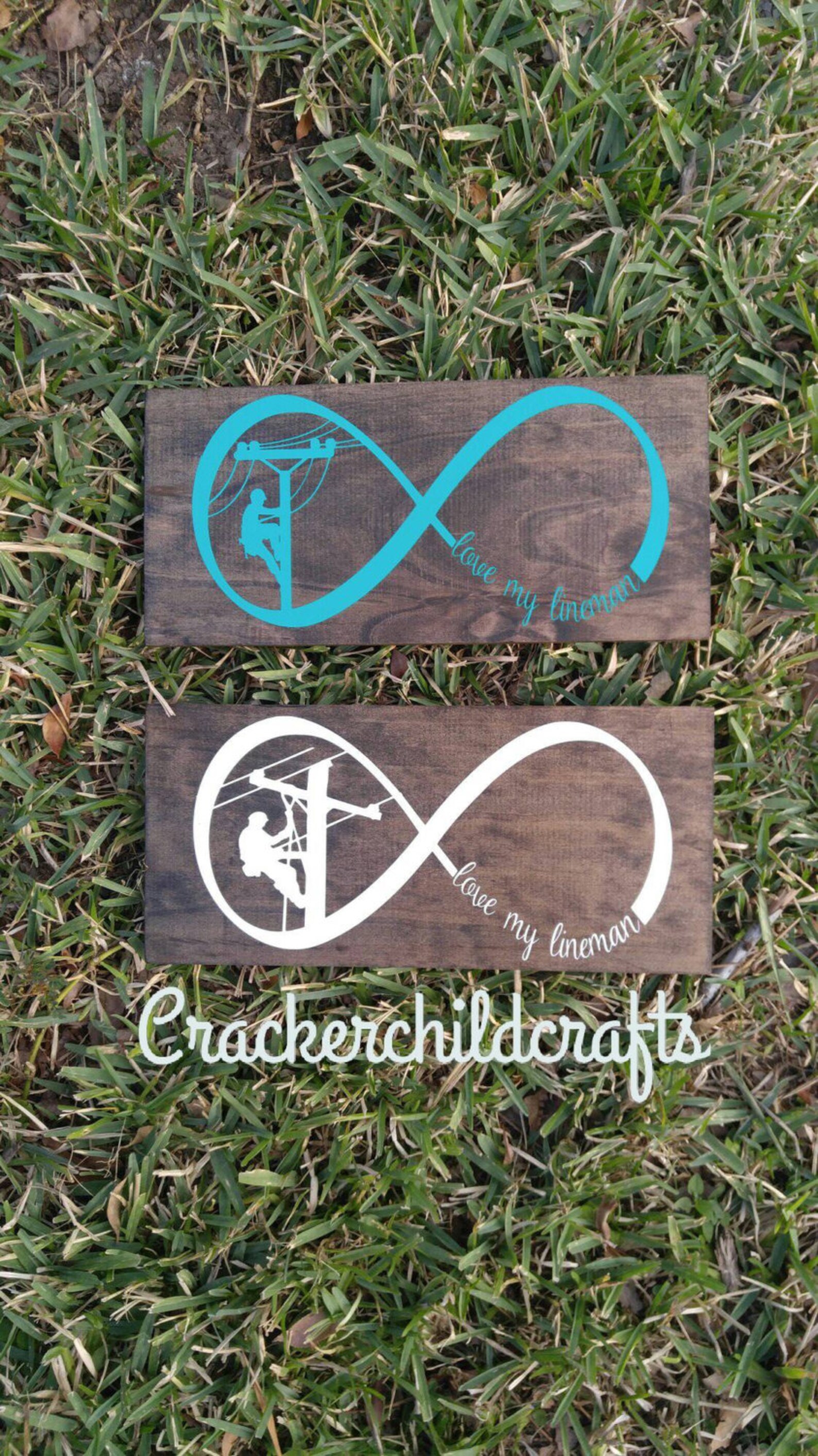 Lineman Infinity Sign Lineman Signs Lineman Decor | Etsy