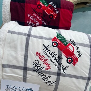 HALLMARK Movies Watching Comfy Blanket/buffalo Sherpa Blanket/holiday ...
