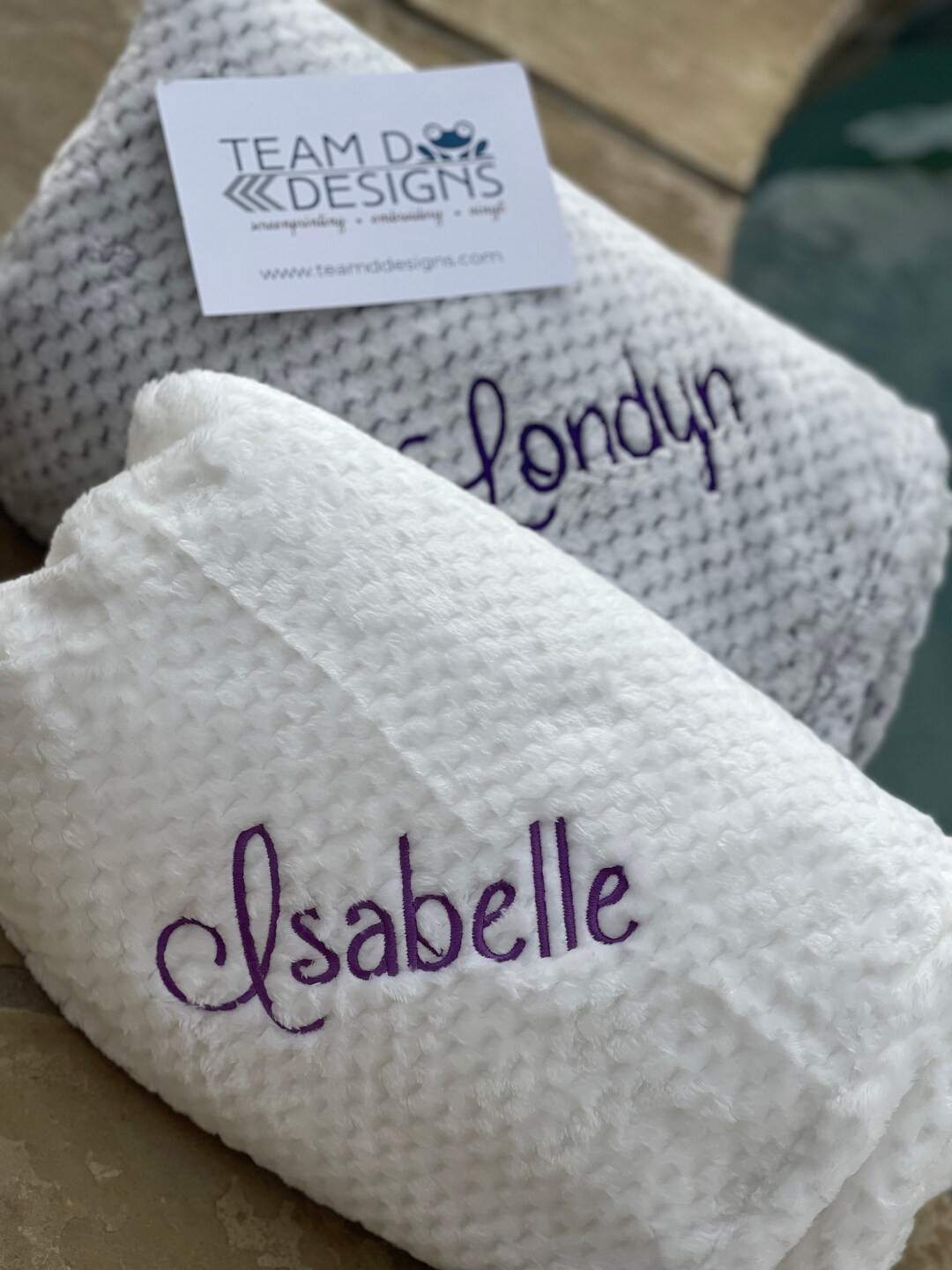 Custom Personalized Textured Plush Blanket/ Great Gift/ Personalized ...