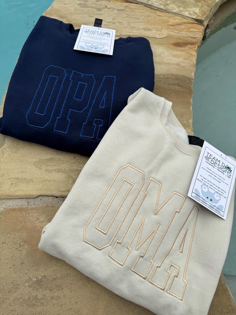 OPA, Dad, Pop, Gamp, Paw,oma Crewneck Sweatshirt/unisex Custom Letter ...