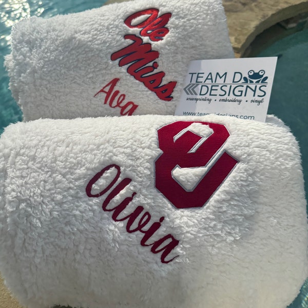 Plush College Blankets - Etsy