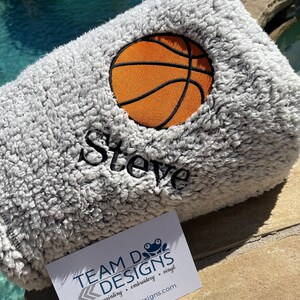 Personalized Basketball Blanket: Embroidered Plush Fleece Extra Large ...
