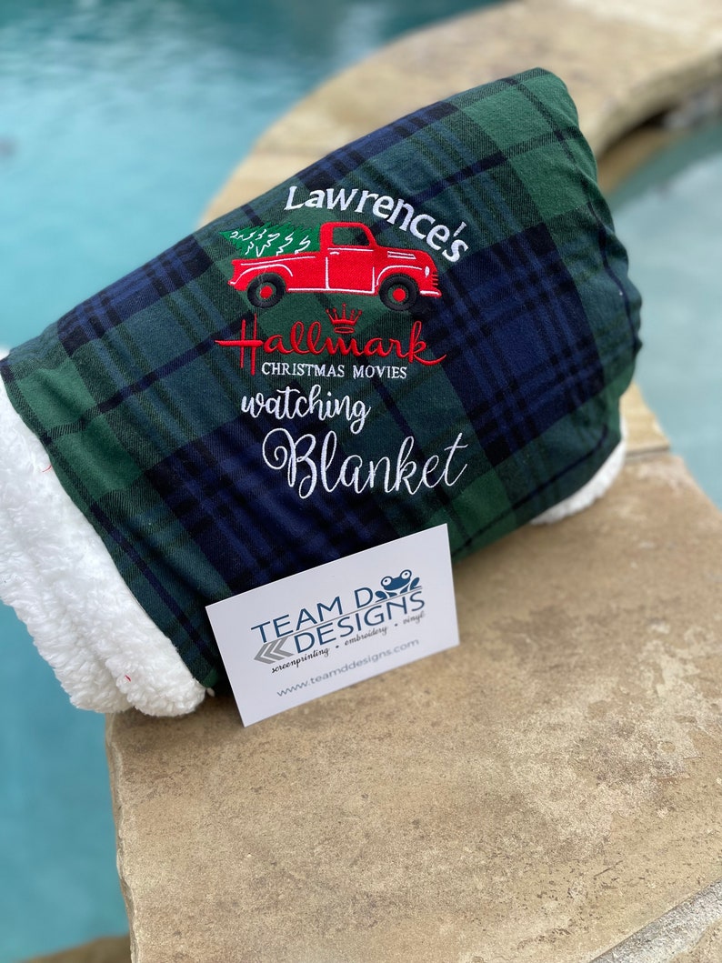 HALLMARK Movies Watching Comfy Blanket/buffalo Sherpa Blanket/holiday ...