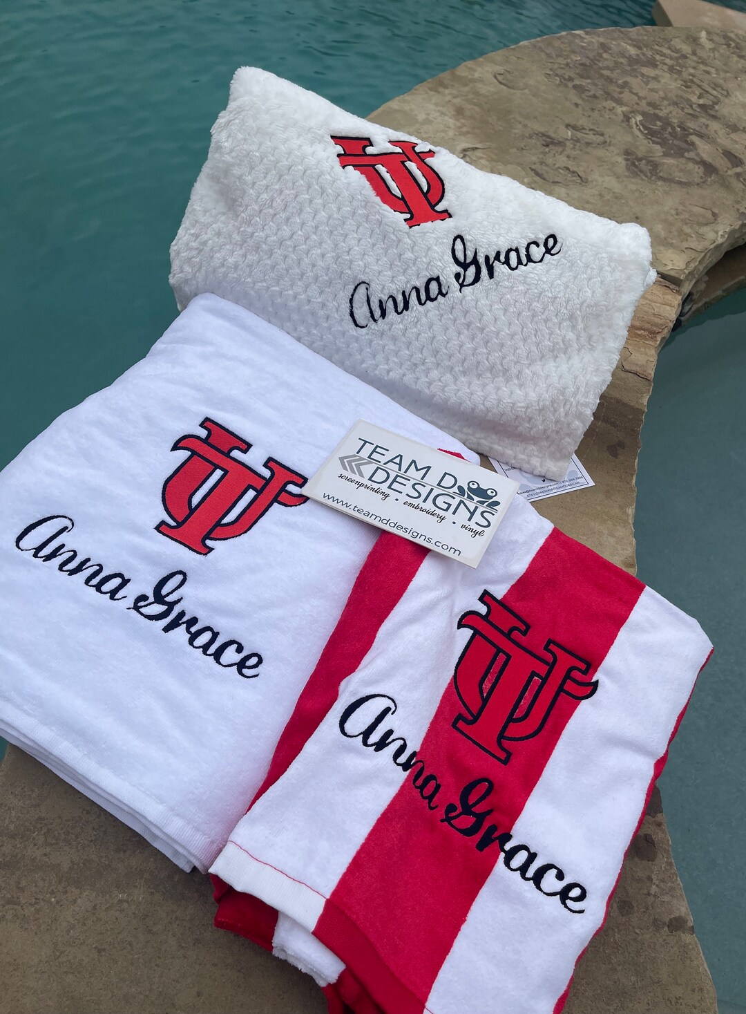 Custom College Personalized Beach Towels/ Grad Gift/ Personalized Towel ...