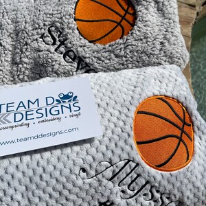 Personalized Basketball Blanket: Embroidered Plush Fleece Extra Large ...