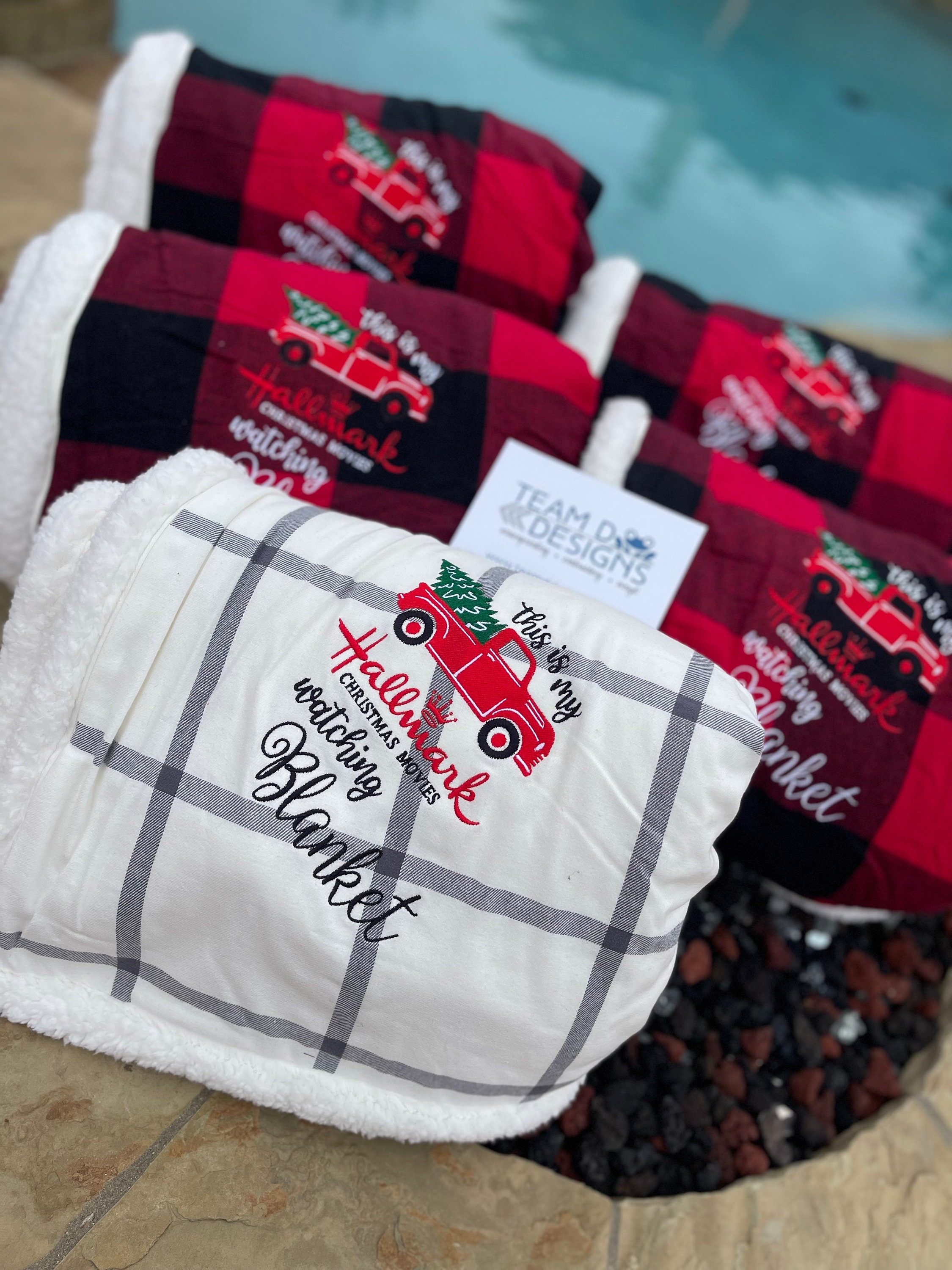 HALLMARK Movies Watching Comfy Blanket Red Green Black Plaid/buffalo ...