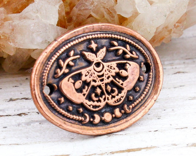 Handcrafted Solid Copper Luna Moth Connector, Antique Copper Moon Moth ...