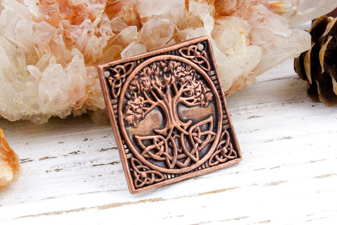 Solid Copper Celtic Tree of Life Pendant, Antique Copper Tree Pendant ...