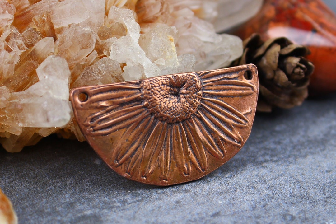 Solid Copper Daisy Pendant, Copper Flower Pendant, Pure Copper ...