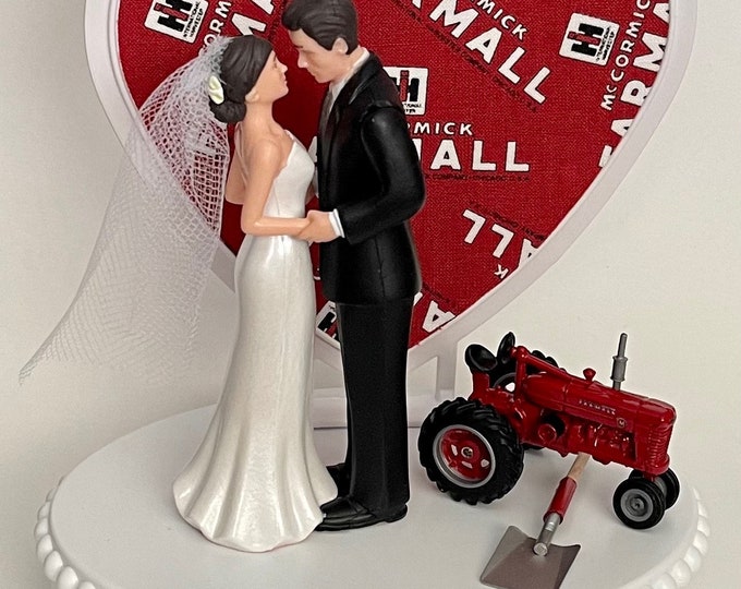 Wedding Cake Topper Red Tractor Themed International Harvester IH ...