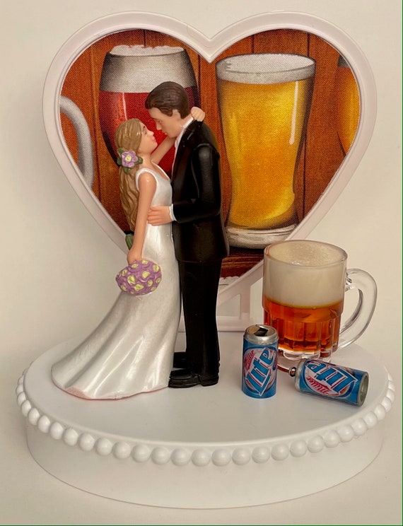 Wedding Cake Topper Miller Lite Beer Themed Mug Cans Drinking - Etsy