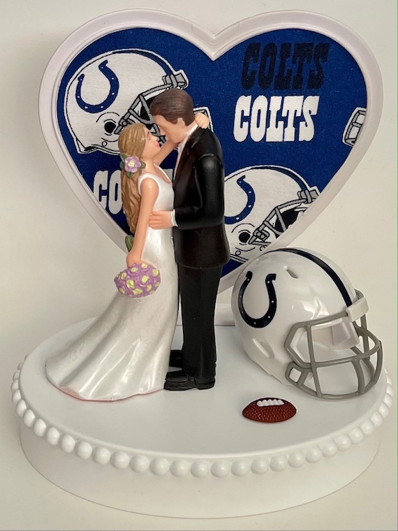 Wedding Cake Topper Indianapolis Colts Football Themed - Etsy