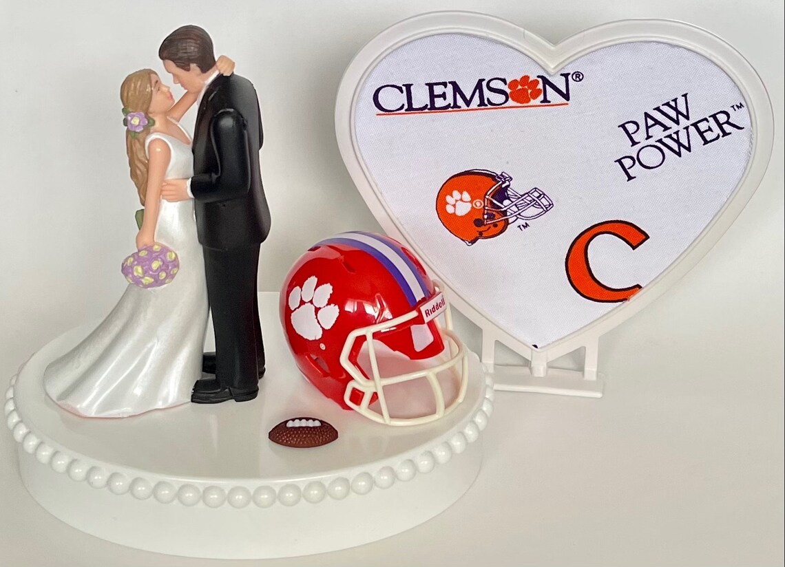 Wedding Cake Topper Clemson Tigers Football Themed Stunning - Etsy