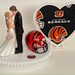 Wedding Cake Topper Cincinnati Bengals Football Themed - Etsy