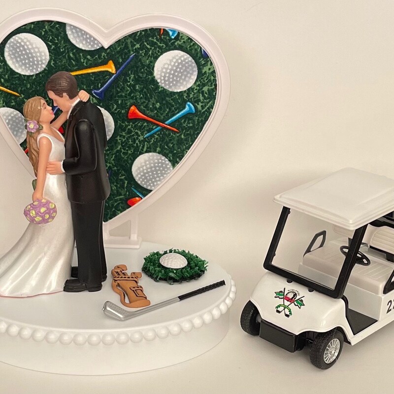 Golf Wedding Cake Topper - Etsy