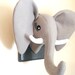Stuffed Gray Elephant Head / Stuffed Elephant Head / Stuffed Animal ...