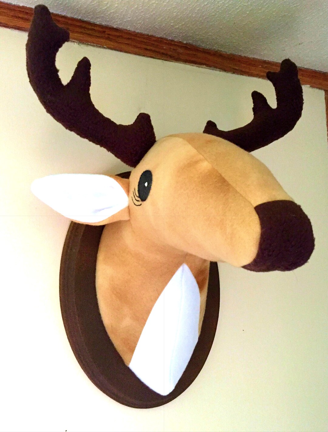 Stuffed Mounted Deer Head / Faux Animal Head / Stuffed Animal Head ...