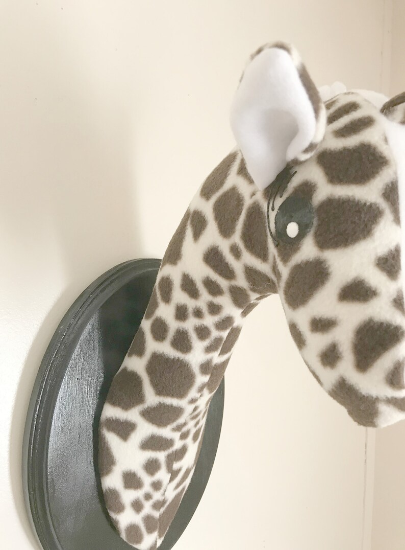 Giraffe Stuffed Faux Animal Head Mount / Safari Nursery / Fake | Etsy