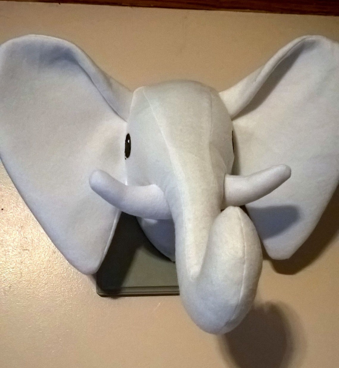 Stuffed White Elephant Head / Stuffed Elephant Mount / Stuffed | Etsy