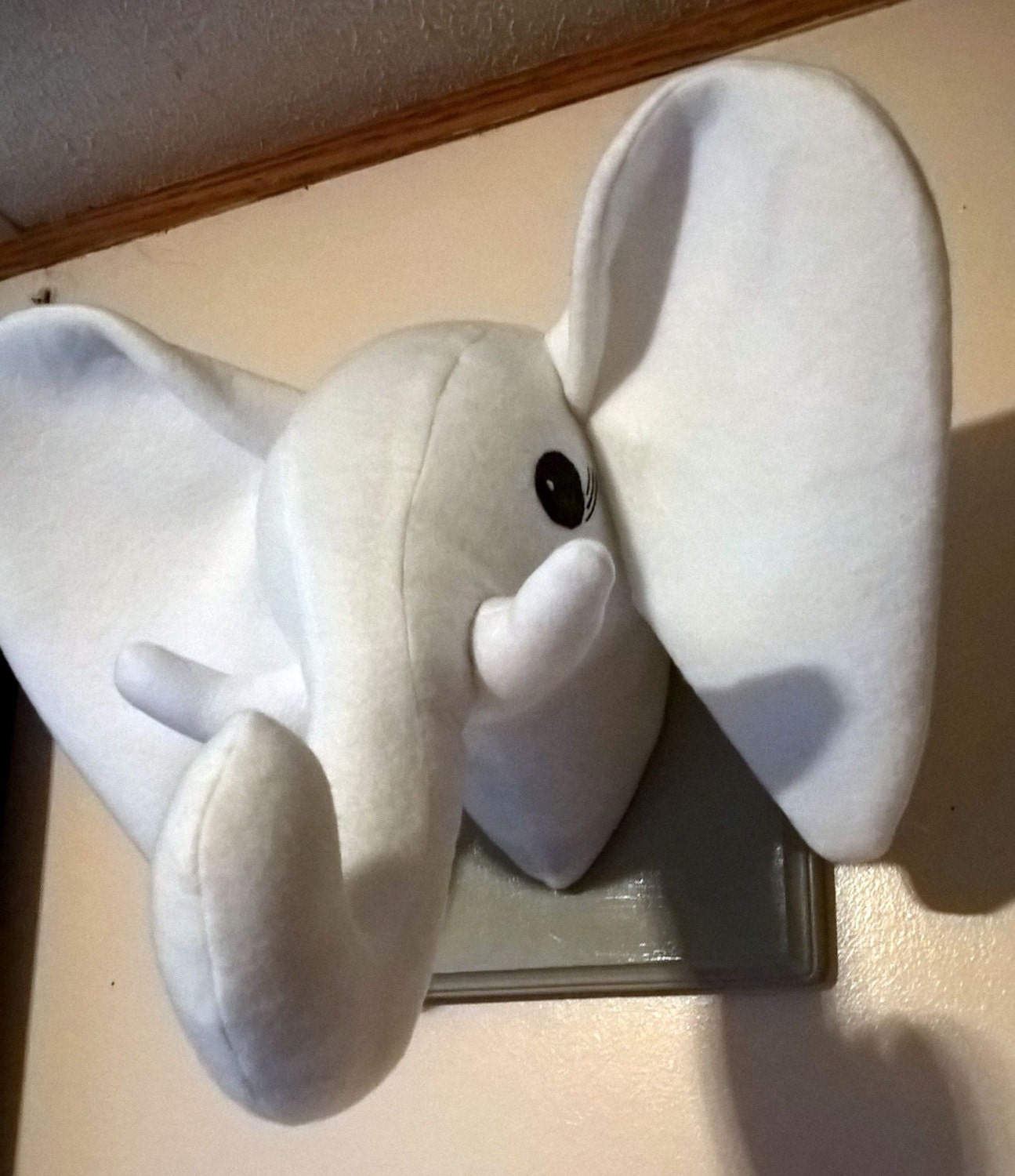 Stuffed White Elephant Head / Stuffed Elephant Mount / Stuffed - Etsy