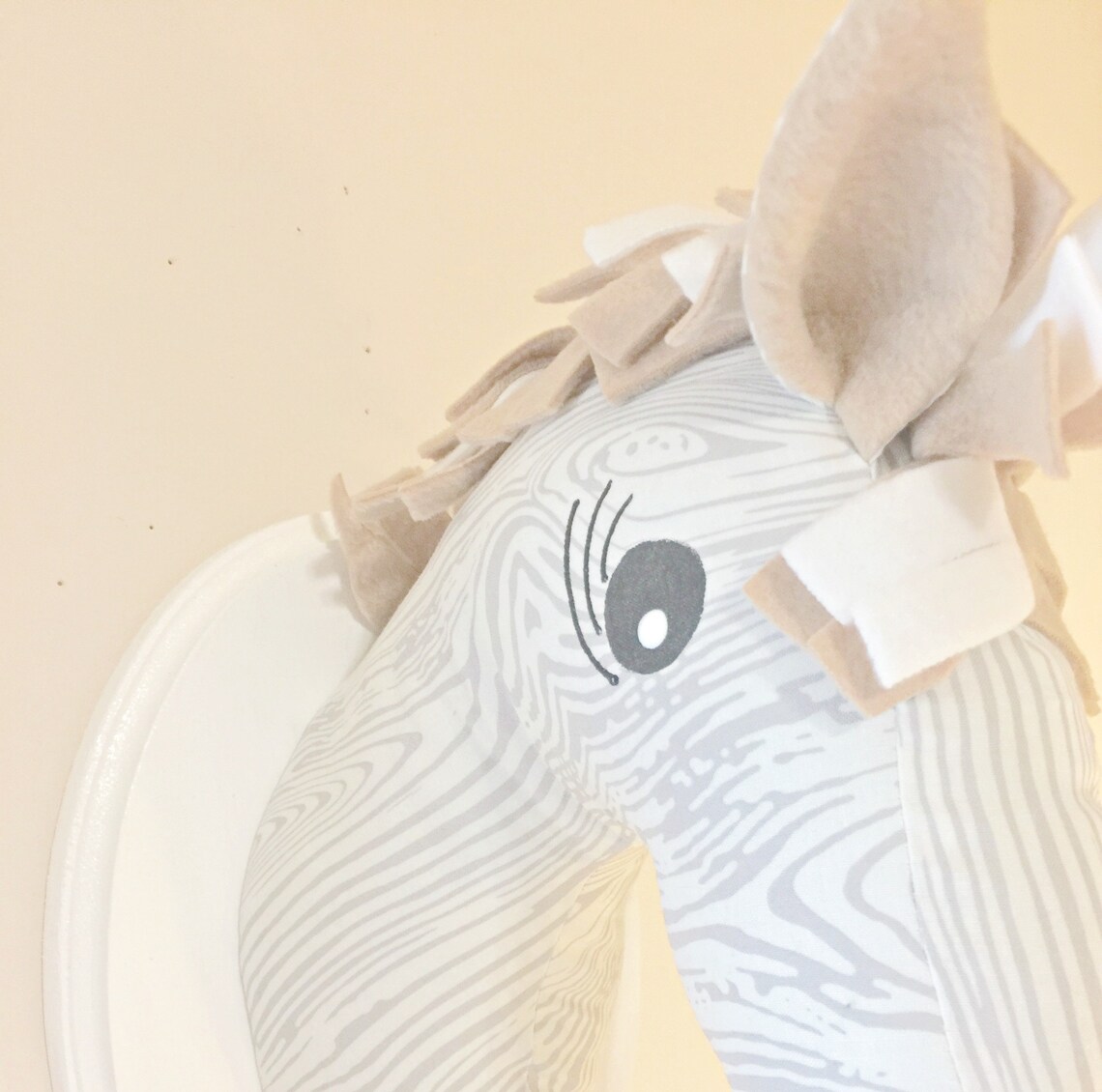 Stuffed Gray Zebra Head / Stuffed Zebras / Stuffed Animal Head - Etsy