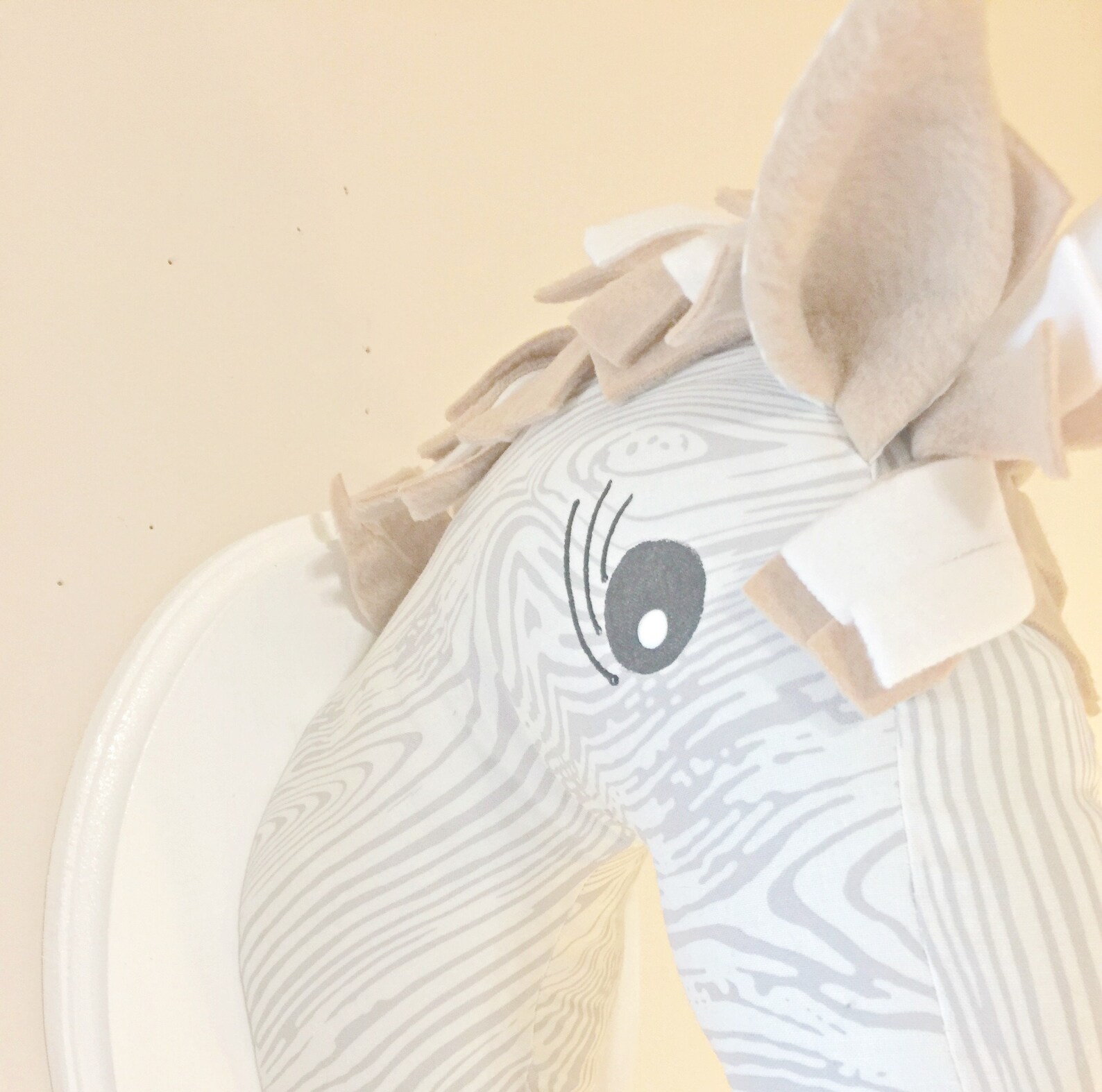 Stuffed Gray Zebra Head / Stuffed Zebras / Stuffed Animal Head - Etsy
