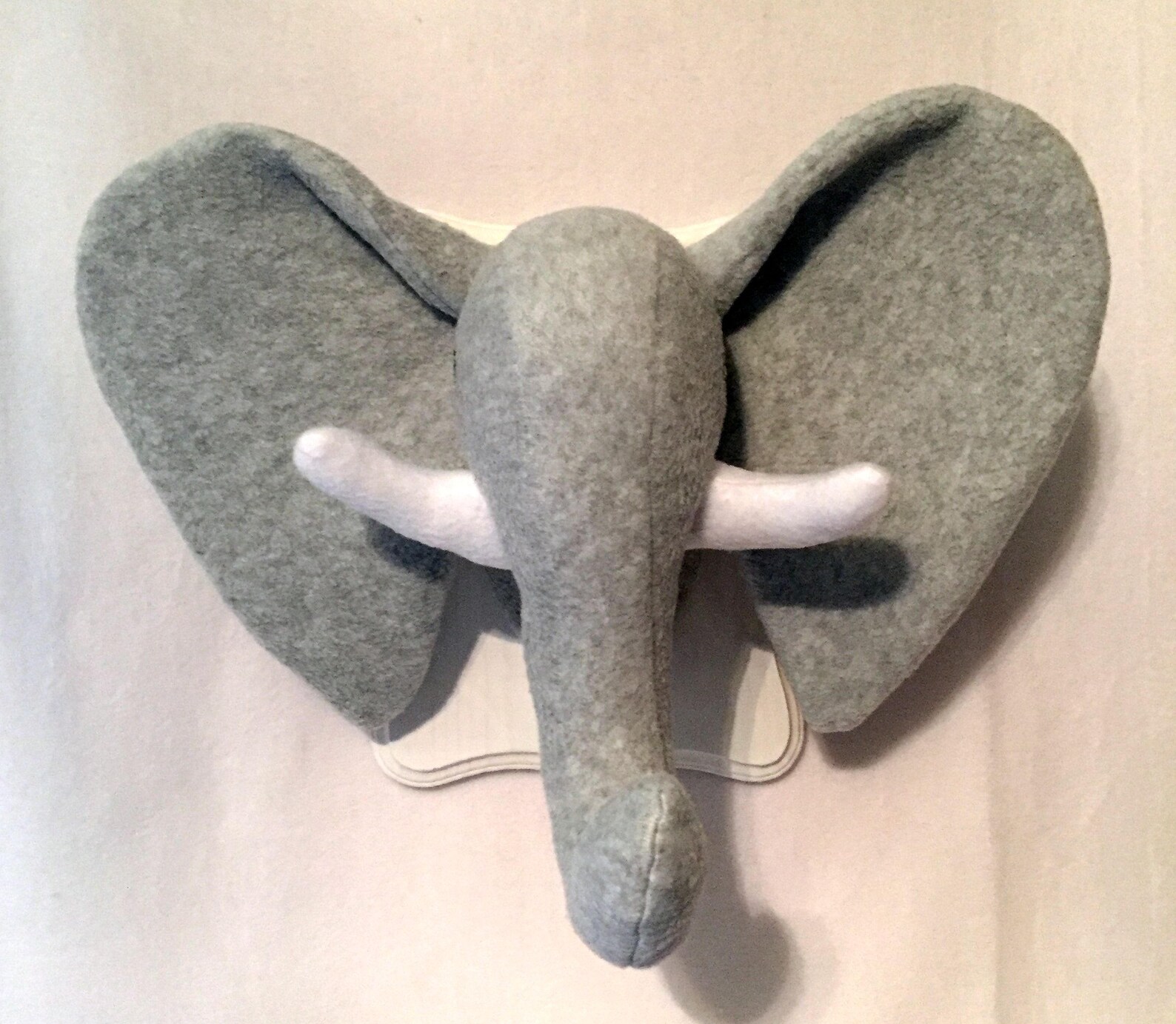 Stuffed Heather Gray Elephant / Stuffed Elephant Head / Stuffed Animal ...