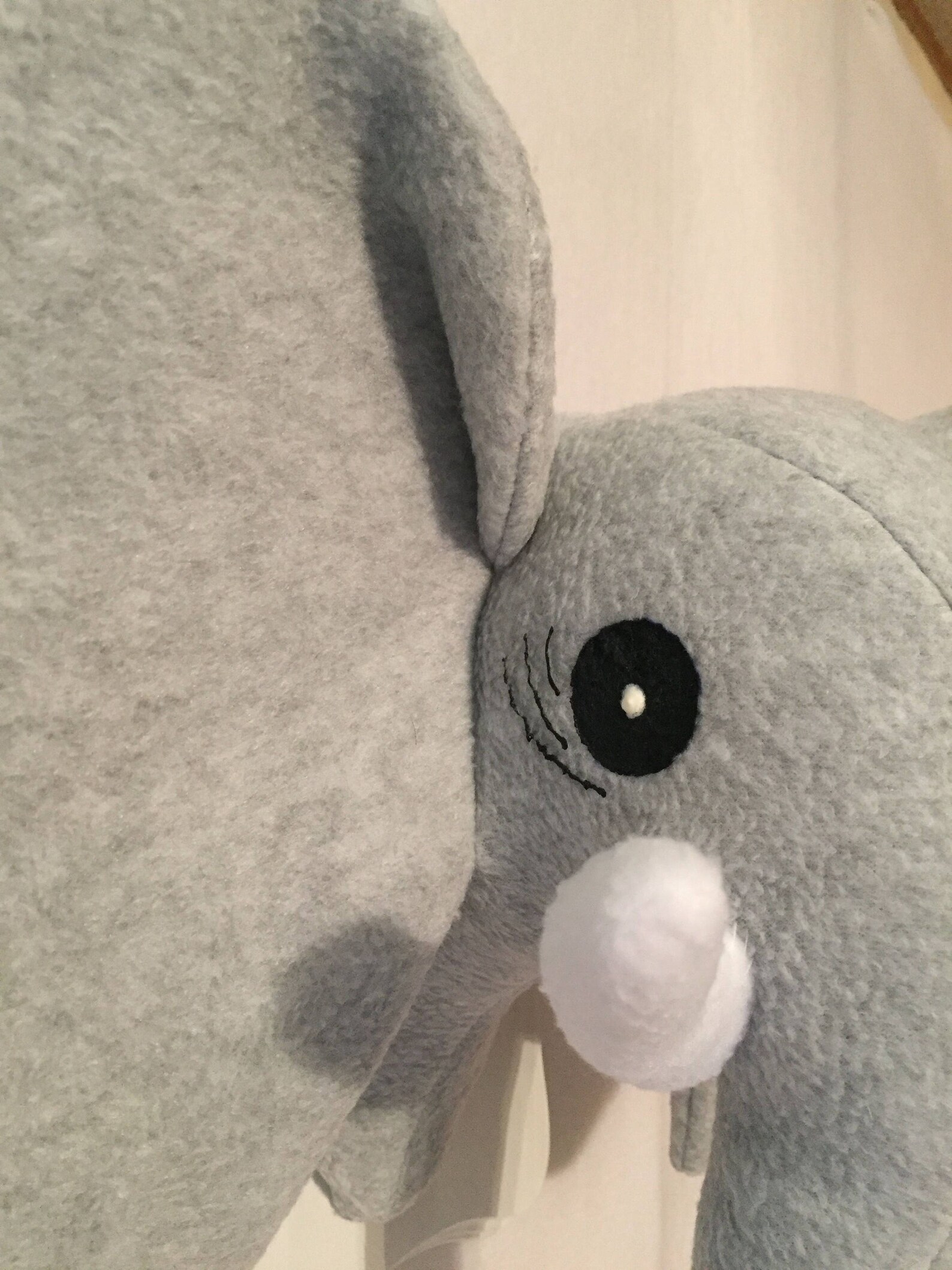 Stuffed Heather Gray Elephant / Stuffed Elephant Head / Stuffed Animal ...