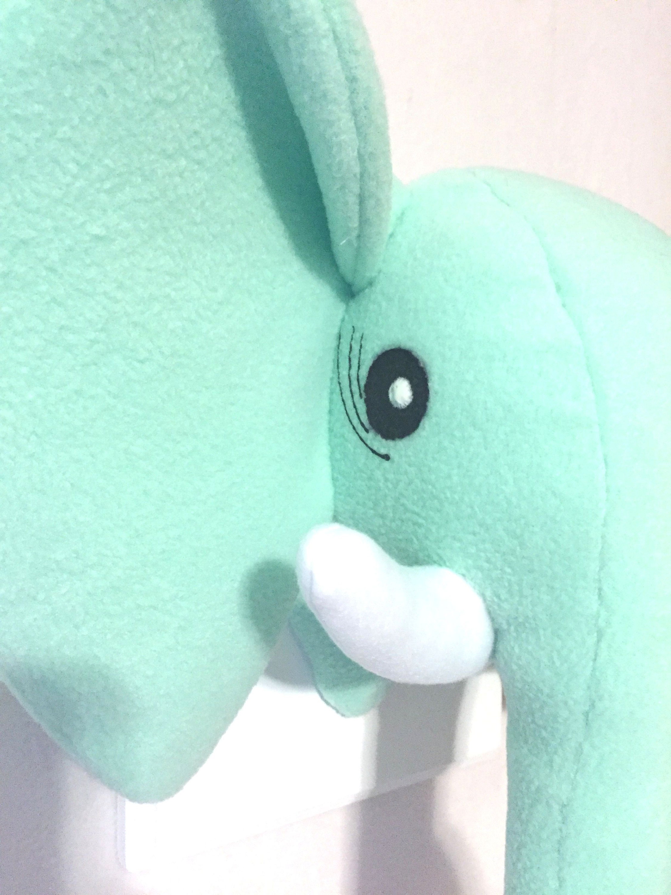 Stuffed Mint Green Elephant Head / Stuffed Elephant Head / | Etsy