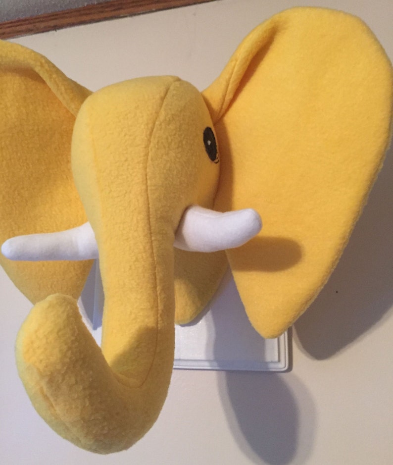 Stuffed Yellow Elephant Head / Stuffed Elephant Head / Stuffed | Etsy
