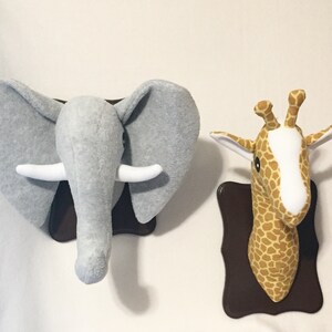 Stuffed Safari Animal Heads / Stuffed Animal Heads / Faux Animal Heads ...