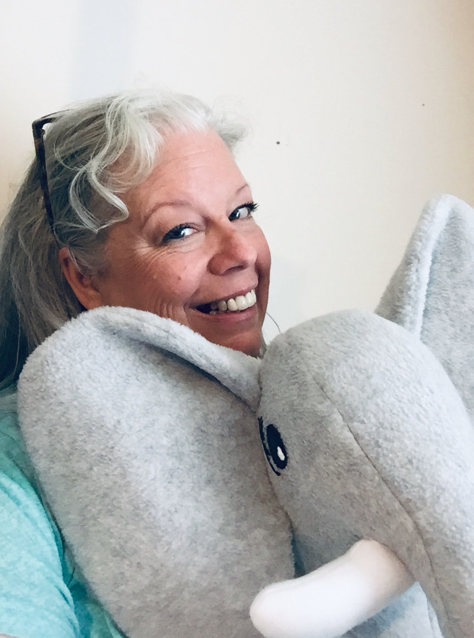 Gray Elephant Head / Stuffed Elephant Head / Light Gray Elephant ...