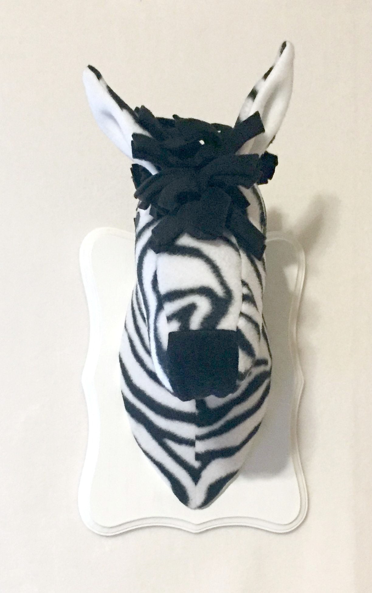 Stuffed Zebra Head / Stuffed Zebras / Stuffed Animal Head / Faux Animal ...