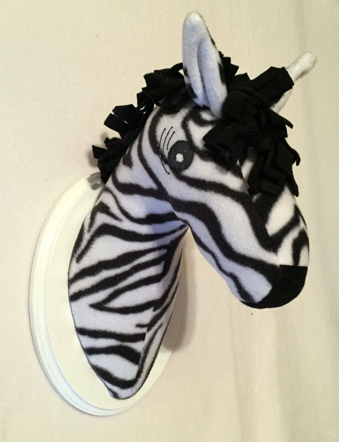 Stuffed Zebra Head / Stuffed Zebras / Stuffed Animal Head / Faux Animal ...