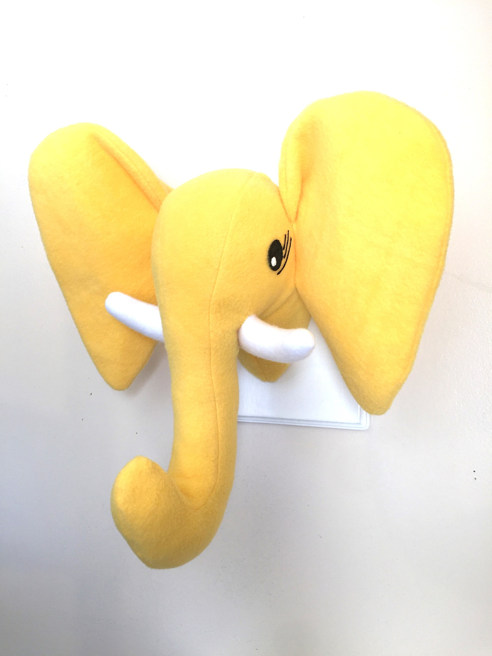 Stuffed Yellow Elephant Head / Stuffed Elephant Head / Stuffed Animal ...