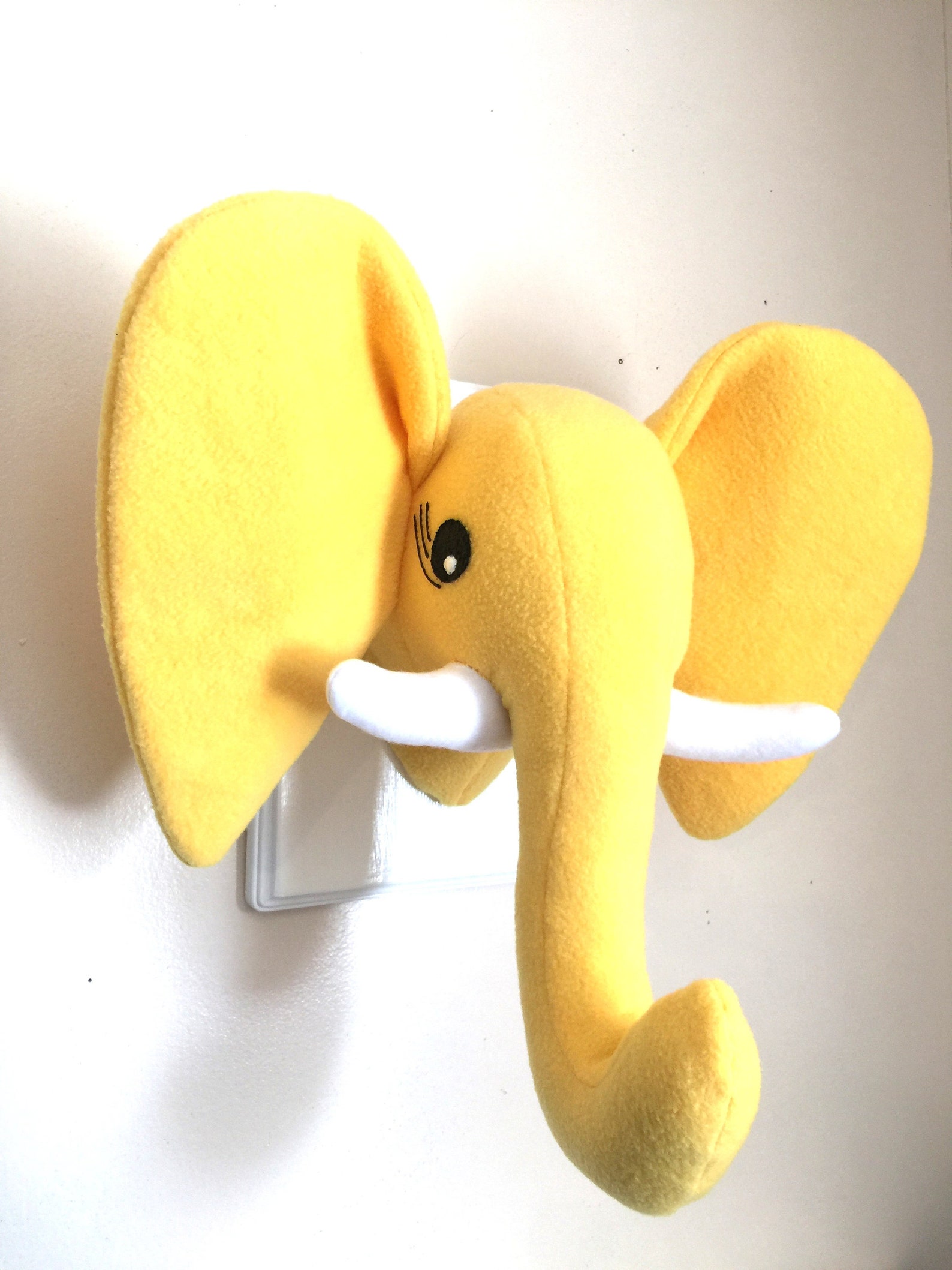 Stuffed Yellow Elephant Head / Stuffed Elephant Head / Stuffed Animal ...